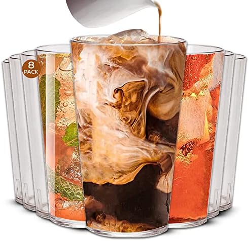 Amazon.com | HIGIINC 32 OZ Large Plastic Cups Reusable，Shatterproof ...