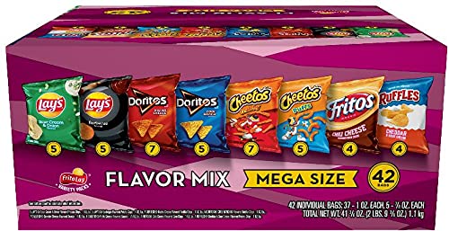 Buy CR-CHIPS Frito-Lay Flavor Mix Snacks Variety Pack, Mega Size, 42 ...