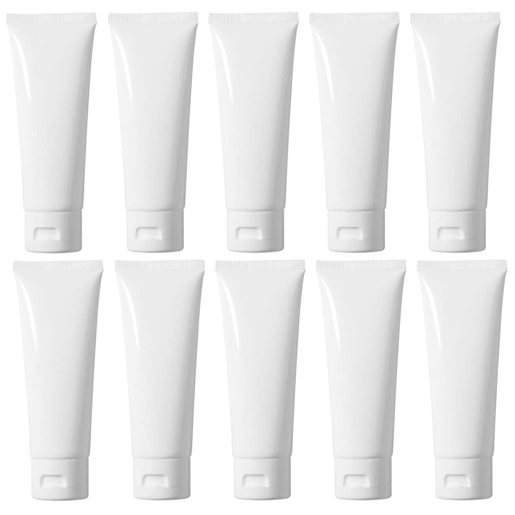 Amazon.com: 12PCS Refillable Empty Plastic Tubes White Cosmetic ...