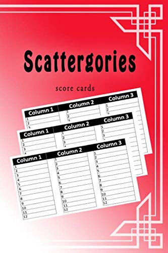 Scattergories score cards: score keeping log book for Scattergories ...