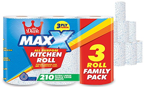 Maxx 3 Ply Jumbo Kitchen Towel 12 Rolls, Light Weight, Super Absorbent ...
