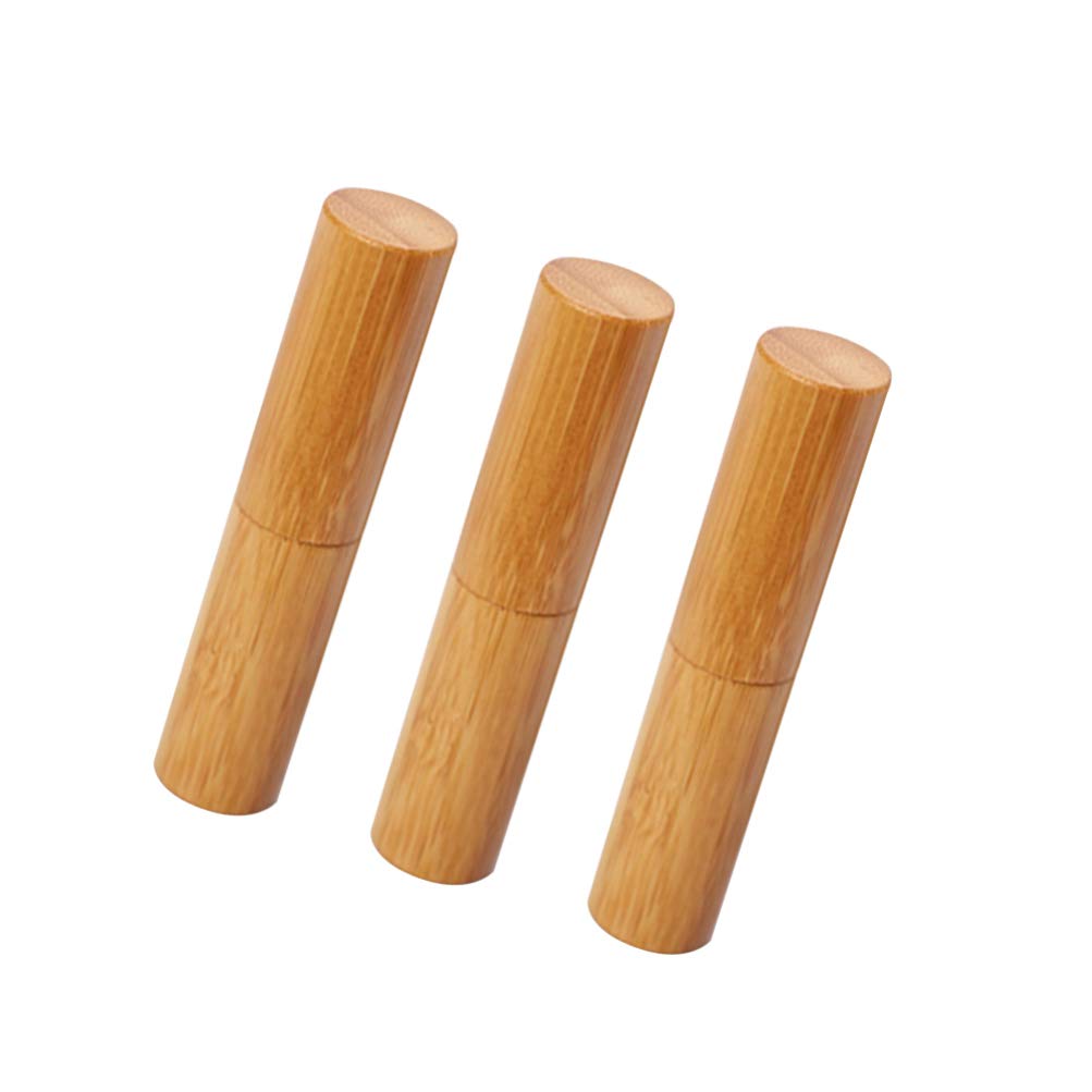 Amazon.com : IMIKEYA Makeup Containers 3pcs Bamboo Empty Lipstick Tubes ...