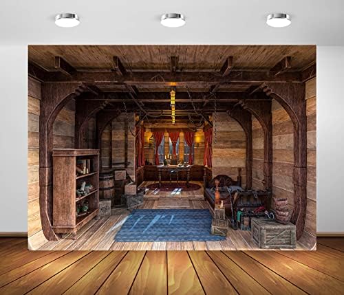 Amazon.com : BELECO 8x6ft Fabric Retro Vintage Captain Room Office ...