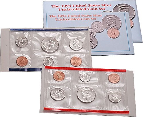 1994 P, D U.S. Mint - 10 Coin Uncirculated Set with CoA Uncirculated at ...