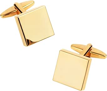Gold Square Engravable Cufflinks : Amazon.com.au: Clothing, Shoes ...