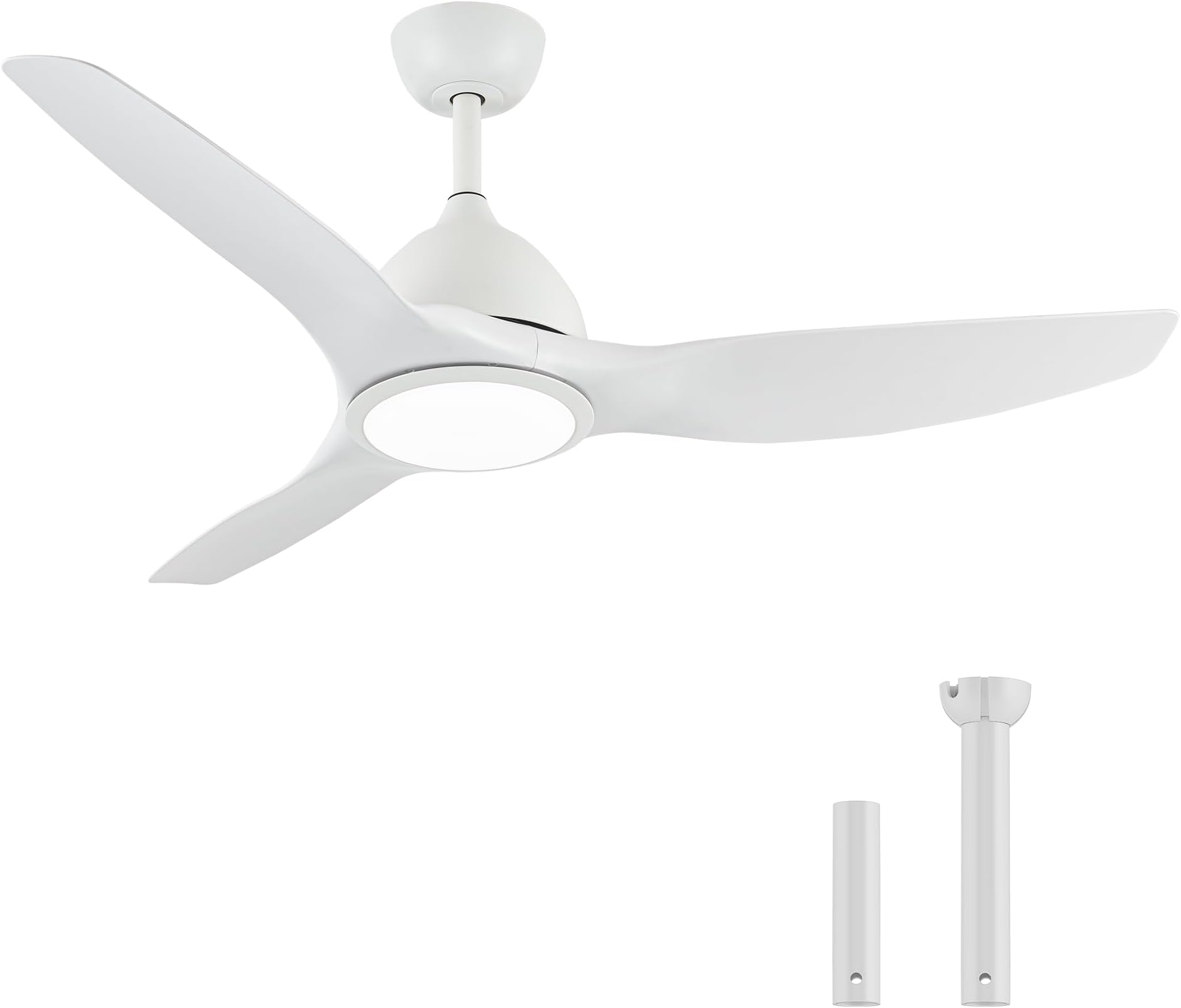 Amazon.com: Hauslane CF5100 52 Inch Modern Ceiling Fan in White Finish ...