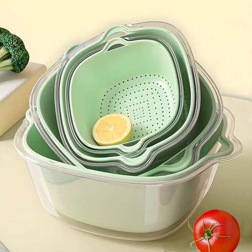 Amazon.com: Saebume 4 Sets Kitchen Colanders Bowl Strainers,8 pcs 2 in ...