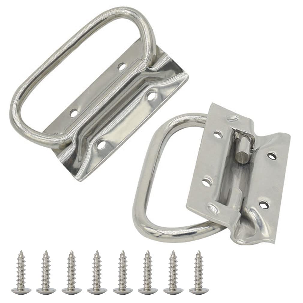 CORGRE Furniture Pulls Chest Hardware Handles Wooden Case Pulls Folding ...