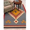 Amazon.com: EORC, LLC, Blue EORC DN6MU8X10 Handmade Wool Keysari Kilim ...