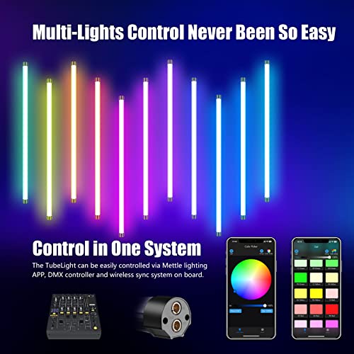 Mettlelite TLX2 RGB Tube Light LED Full Color Portable Video Light with ...