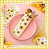 Amazon.com: 100 Pieces Silverware Bags Sunflower Party Supplies Wedding ...