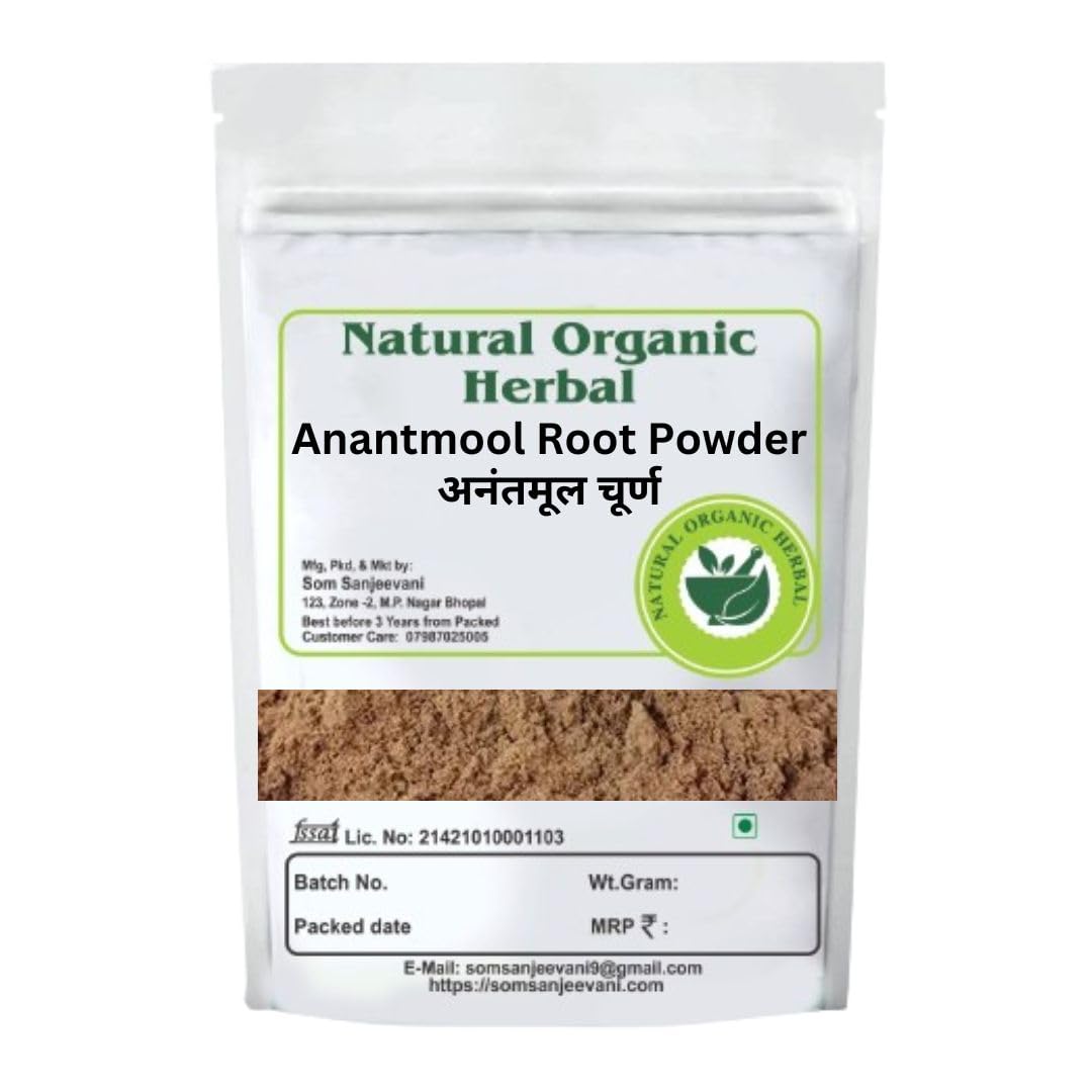Buy Natural Organic Herbal Anantmool Powder -150g - Pure - No Mixing ...