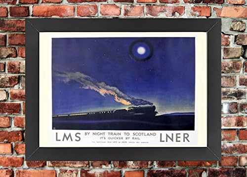 TX366 Vintage Night Train Scotland LNER LMS Railway Travel ...