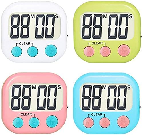 Amazon.com: 24 Packs Small Digital Kitchen Timer Magnetic Back and Switch Minute Second Count up ...
