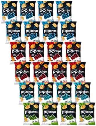 Amazon.com: Popchips Potato Chips Variety Pack, Single Serve 0.8 Ounce ...