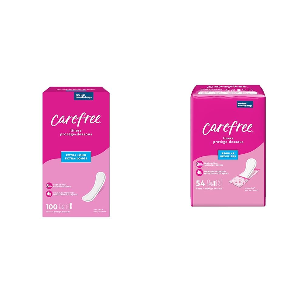 Amazon.com: Carefree Panty Liners, Extra Long Liners, Unwrapped ...