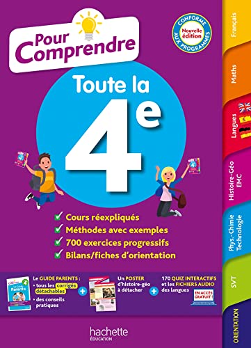 Programme 4ème 2023 complet en ligne : Cours & Exercices gratuits Quatrième