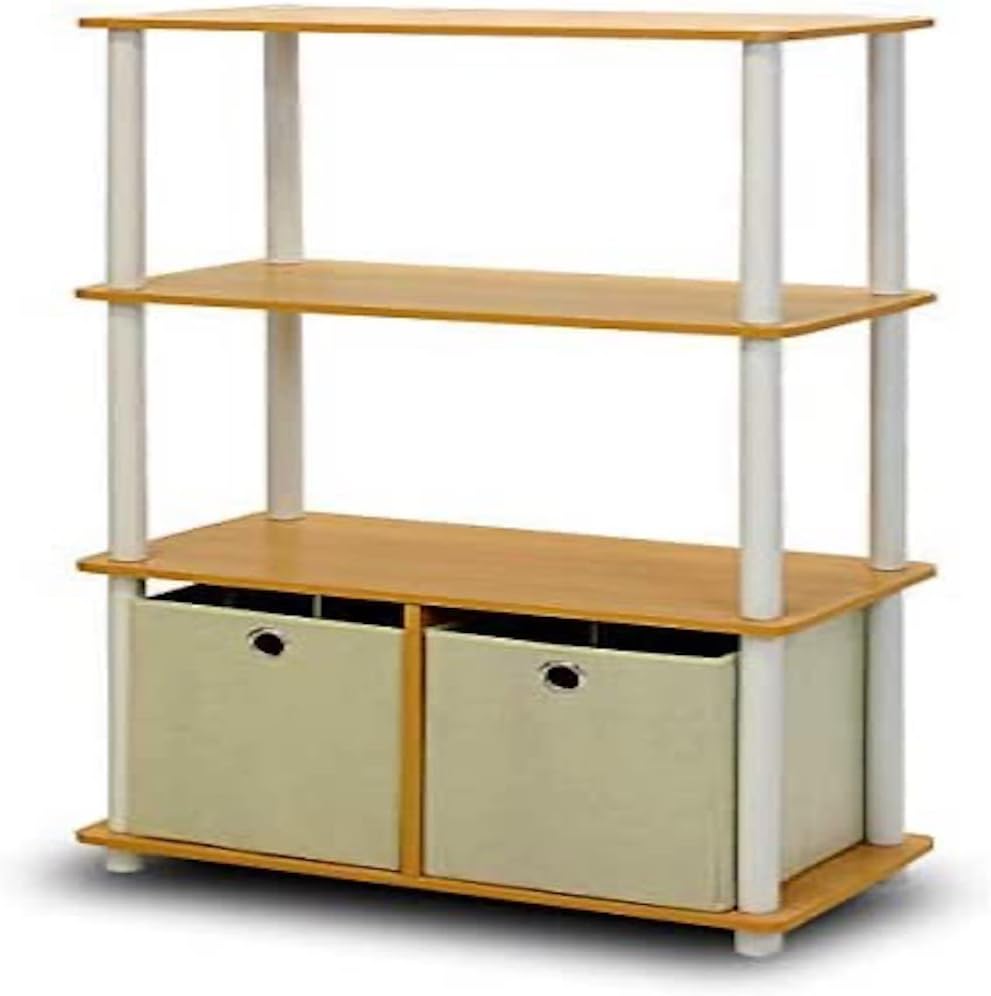 Amazon.com: Furinno NW889BE/WH Go Green 4-Tier Multipurpose Storage ...
