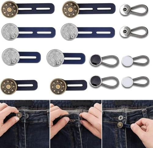 Button Extender for Trousers,14 Piece Belt Extender Set, Pants Belt ...