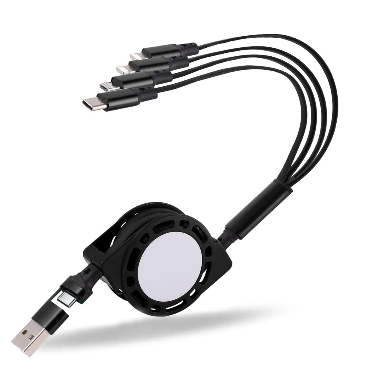 Amazon.com: Multi USB Charger Cable Retractable 4 in 2 Multiple ...