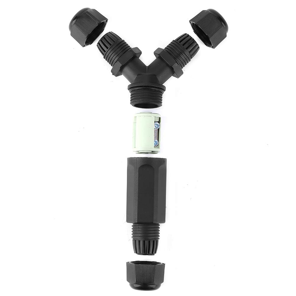 Hilitand LED IP68 Waterproof Connector 3 Way 3 Pin Y Type Wire Plug ...
