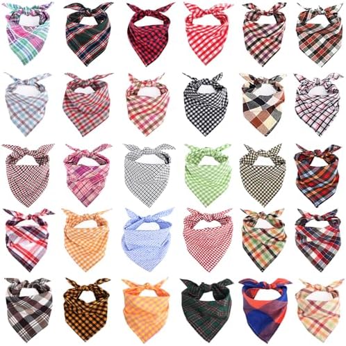Amazon.com : Segarty 30 Pack Pet Scarf, 22.8"x15.7" Dog Bandanas ...