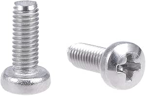 uxcell M3x8mm Machine Screws Pan Phillips Cross Head Screw 304 Stainless Steel Fasteners Bolts ...