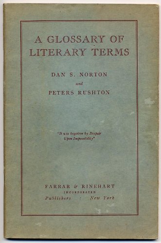 A glossary of literary terms (The Rinehart English Pamphlet series ...