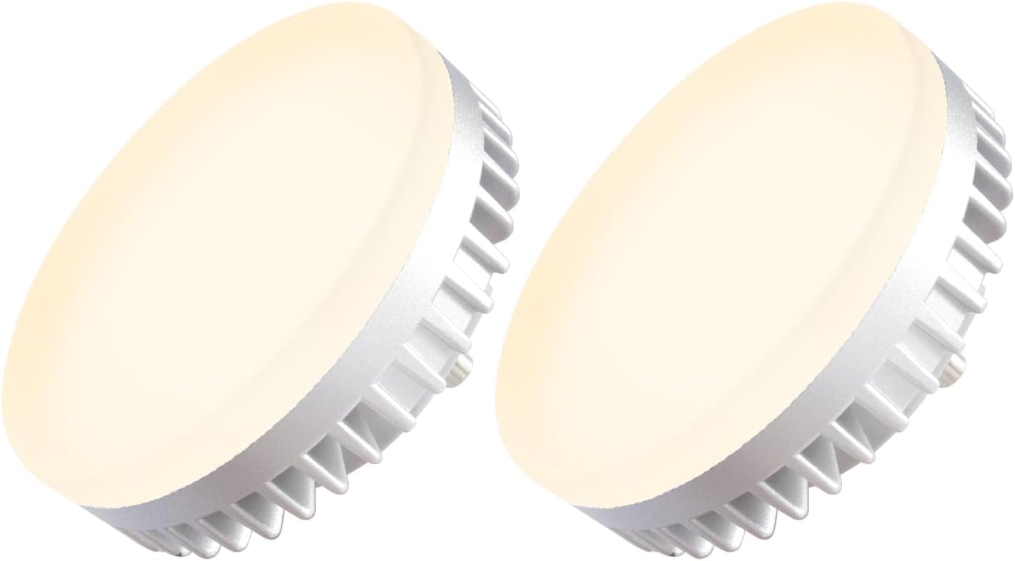 Amazon | GX53 LED電球 60W相当 φ74 高演色 630Lm 照射角100° 薄型電球 電球色 昼白色 コンパクト 交換型 GX53口金 GX53-1 LED 電球 照明器具 ...