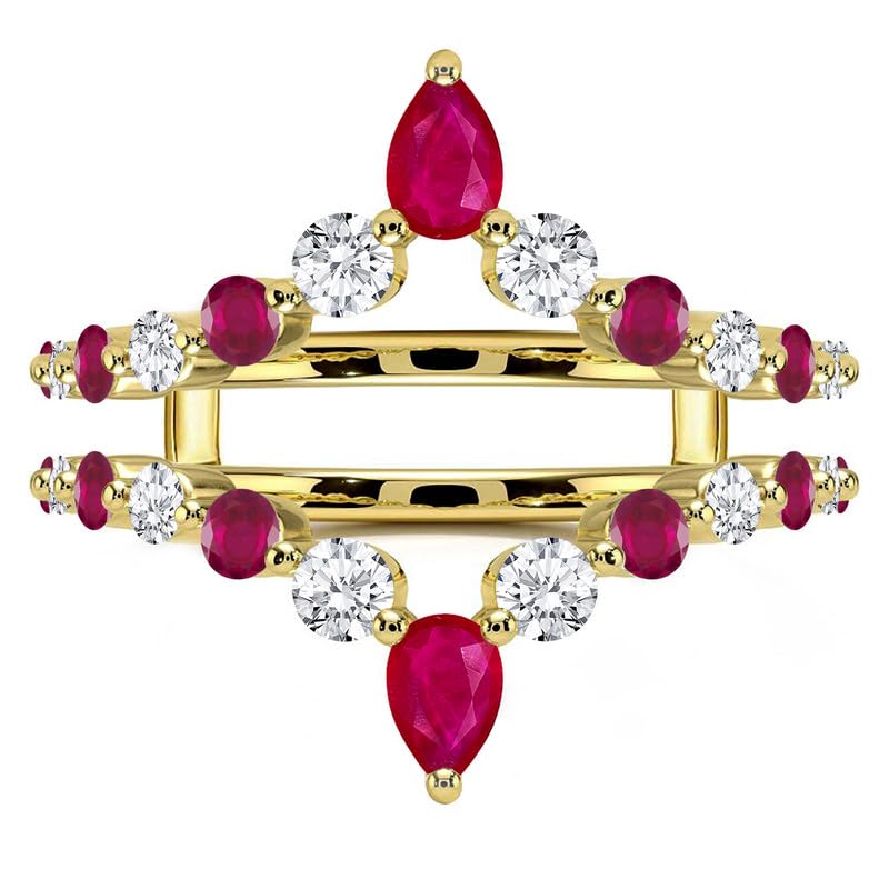 Amazon.com: Alternate Ruby & White Diamond Contour V Shape Enhancer ...