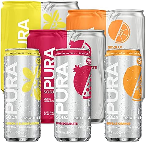 Amazon.com : PURA Soda - Variety Pack of Carbonated Soft Drinks - Case ...