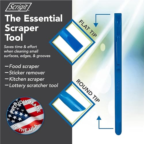 Scrigit Scraper: No-Scratch Plastic Tool for Everyday Scraping - 2 Pack