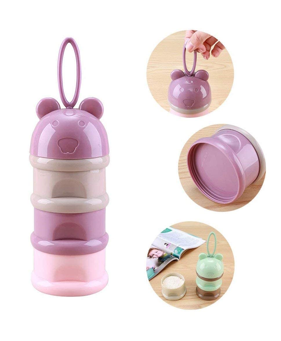 Mini Baby Plastic Best 3 Layer Milk Cute Bear Portable Baby Food Milk ...