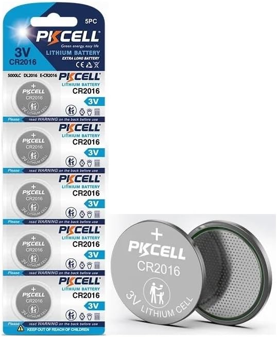 GP CR2016 3V Lithium Coin Cell Batteries 5 Pack - Ideal for car Keys ...