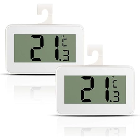 Fridge Refrigerator Thermometer, 2 Pack Digital Fridge Freezer ...