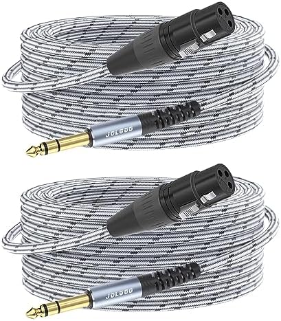 Amazon.com: JOLGOO XLR Female to 1/4 Inch 6.35mm TRS Plug Balanced ...