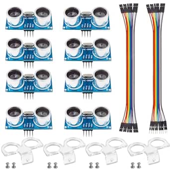 8pcs Ultrasonic Sensor Module HC-SR04 with 4pcs Mounting Bracket for Arduino : Amazon.in ...