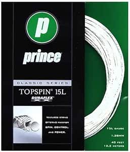 Amazon.com : Prince TopSpin - Tennis String Set - White - 15L ga - 40 ...