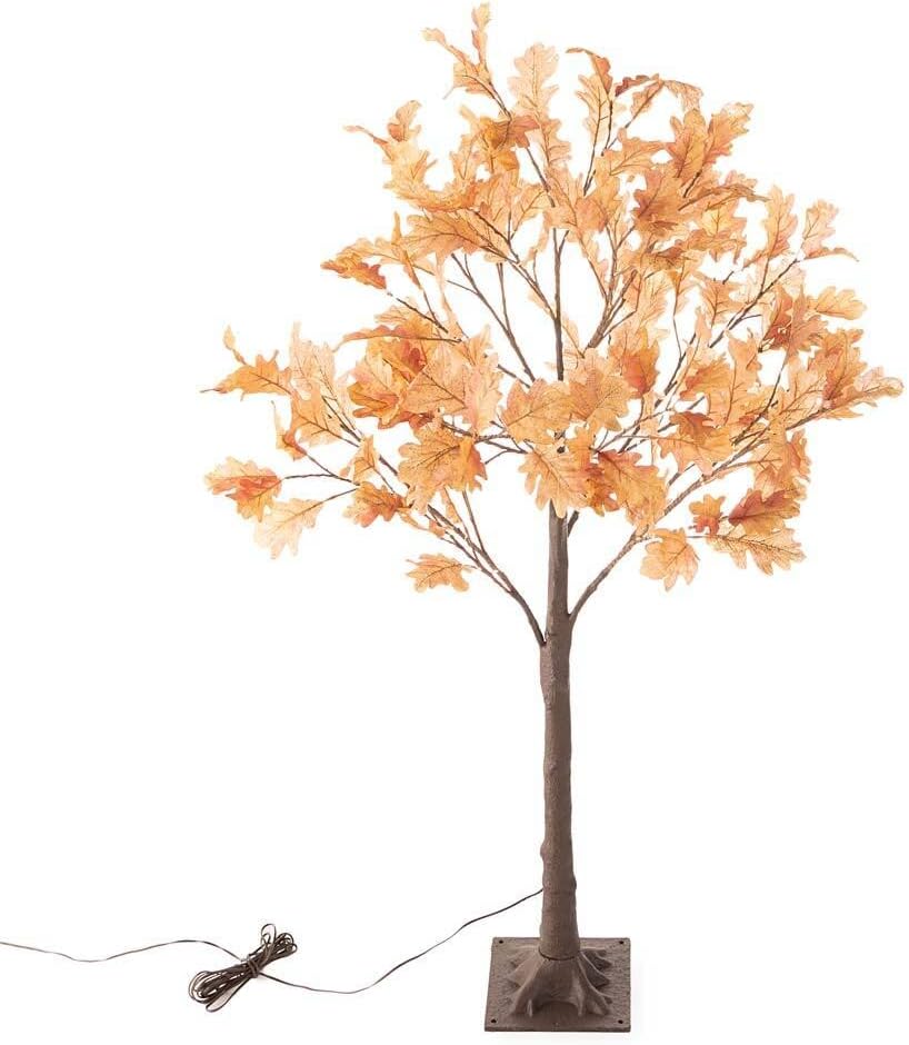 Amazon.com: Plow & Hearth Indoor/Outdoor Electric Lighted Rust Oak Tree ...