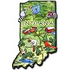 Amazon.com: Indiana Artwood State Magnet Collectible Souvenirs and ...