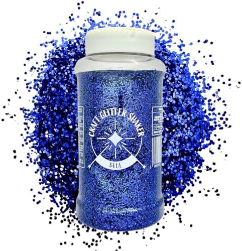 Large 500g Shaker Jar of Blue Glitter-Colourful Glitter for Resin or ...
