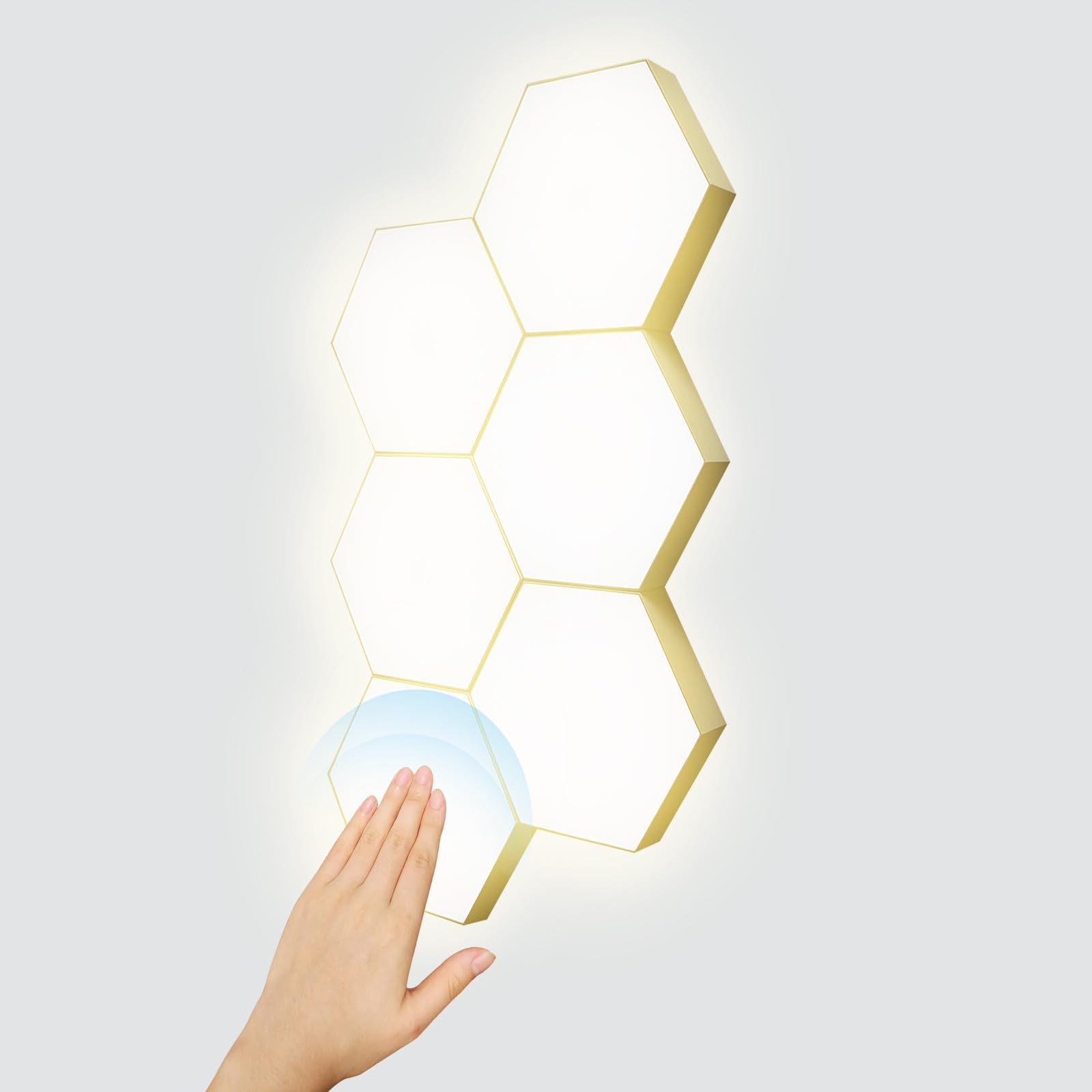 Vcwtty Hexagon Lights, Minimalist White Touch Night Light, Center Touch ...