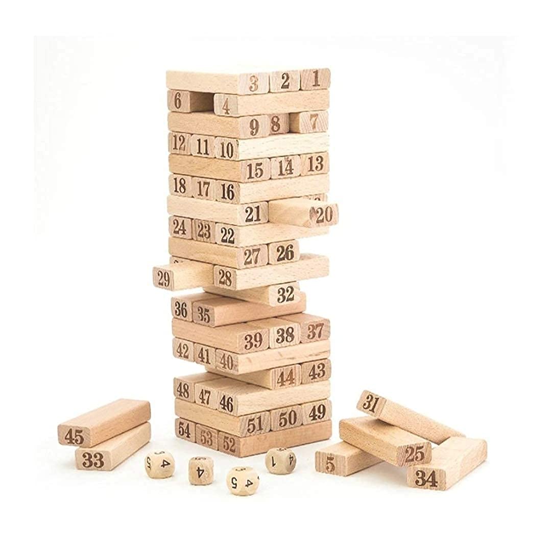 Buy Tablor Classic Zenga Blocks Timber Tower Tumbling Game for Kids and ...