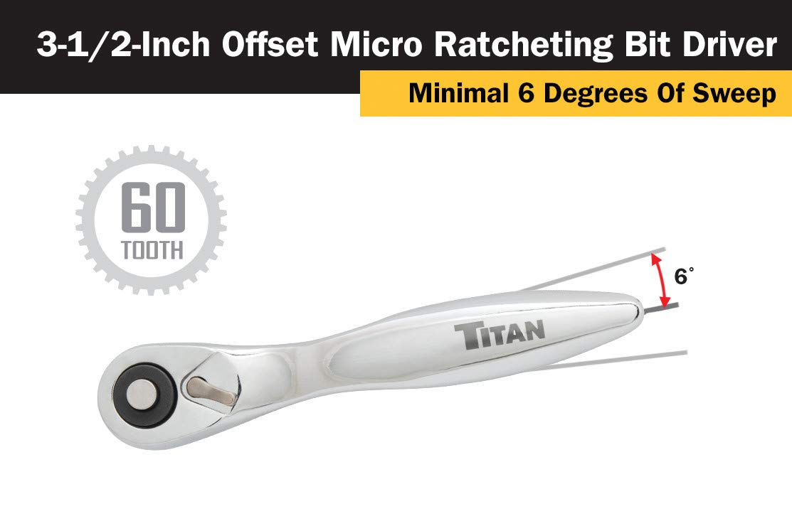 Snapklik.com : 11205 3-1/2-Inch Offset Micro Ratcheting Bit Driver And ...