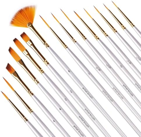 Amazon.com: Miniature Paint Brushes,Fine Detail Paint Brush,15Pcs Small ...