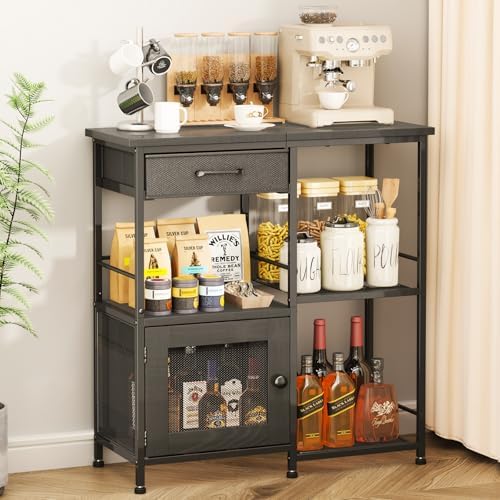 Amazon.com - SWTYMIKI Coffee Bar Cabinet for Home - Farmhouse Coffee ...