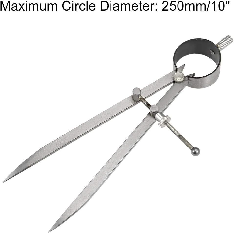 sourcing map Adjustable Lockable Spring Divider Caliper Compass 10 ...