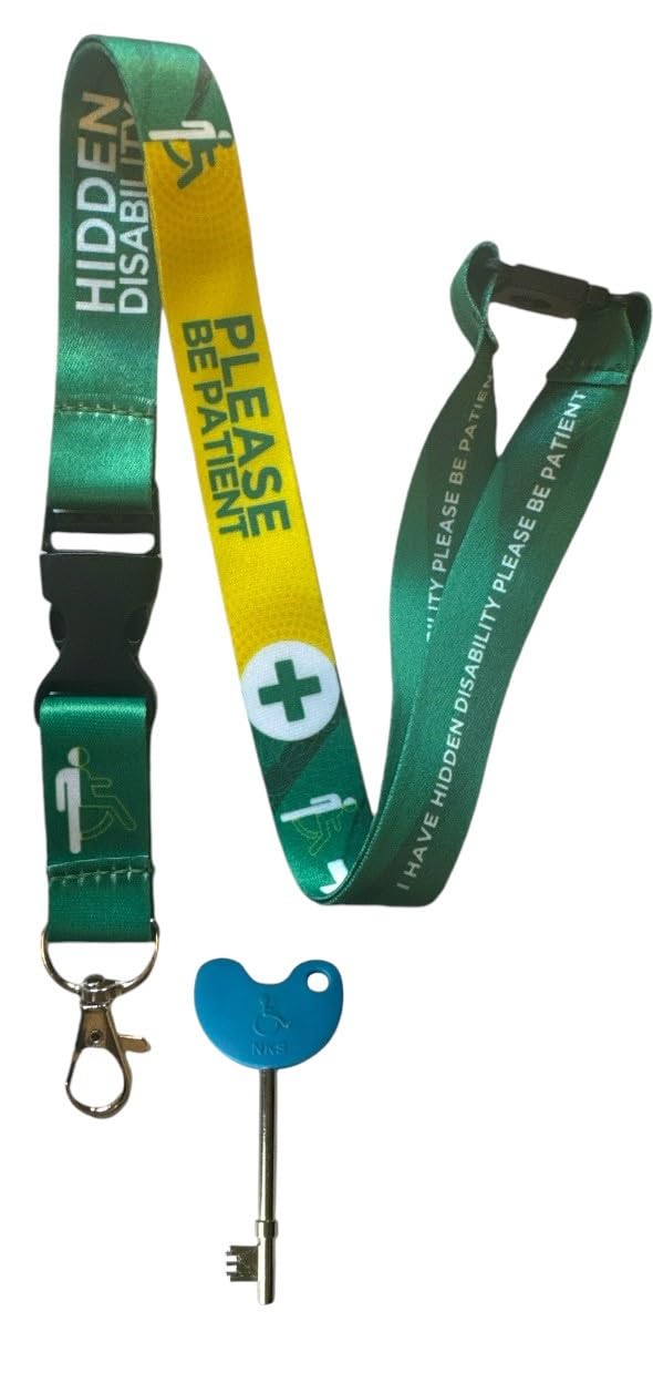 Hidden Disability Lanyard with Compatible Radar/NKS Disabled Toilet Key ...