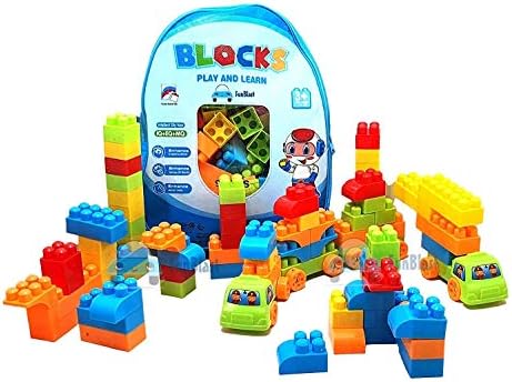 Buy FunBlast Building Blocks for Kids with Wheel, Block Bricks Toys for ...