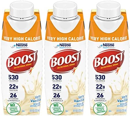 Amazon.com: Boost Very High Calorie Vanilla Nutritional Drink – 22g ...